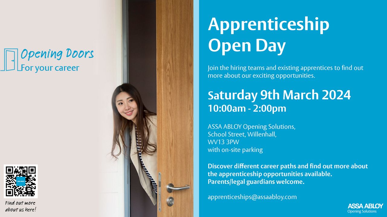 ASSA ABLOY Opening Solutions - Apprentice Open Day | Saturday 9th March | ASSA ABLOY
